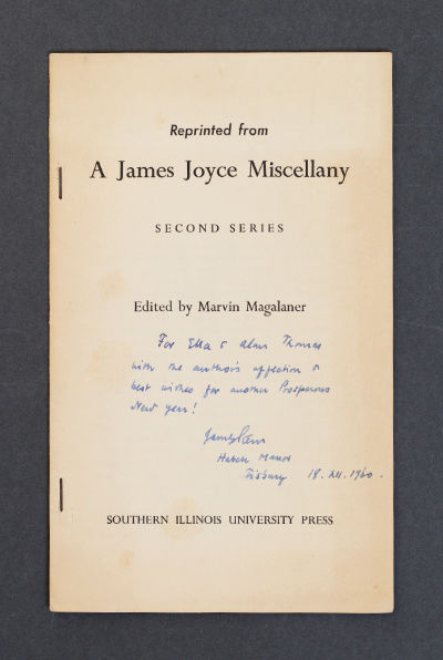 James Stern: James Joyce. A First Impression, [?1959] - inscribed. £149 ...